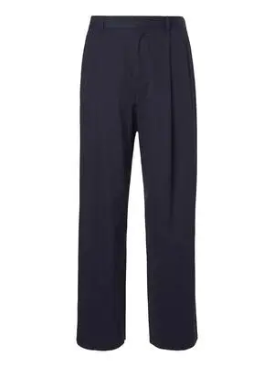 THE ROW Tibor Gabardine Wide-leg Pants - Blue