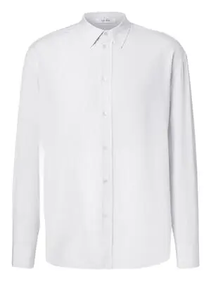 THE ROW Granada Striped Silk Shirt - White