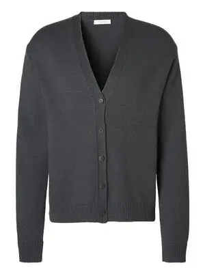 THE ROW Dine Cashmere And Linen Cardigan - Grey