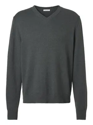 THE ROW Memphis Cashmere And Linen Sweater - Grey