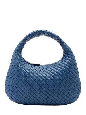 Bottega Veneta Small Leather Shoulder Bag - Blue