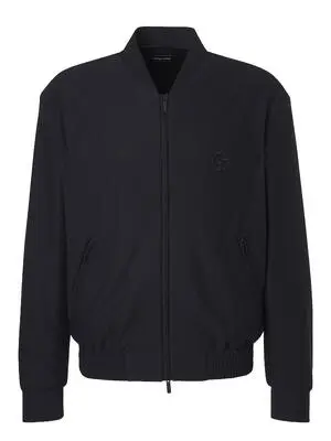 Giorgio Armani Logo Blouson Jacket - Black