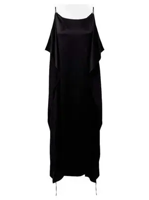 THE ROW Kylo Ruffled Silk Maxi Dress - Black