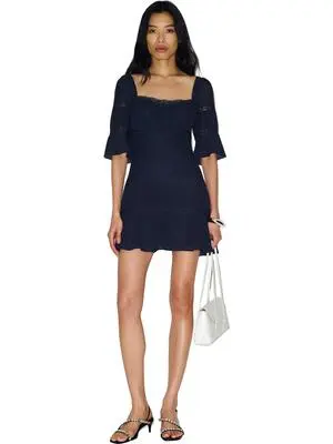 REFORMATION Claribel Lace Mini Dress - Blue