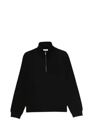 Sandro Cotton Zip-up Sweatshirt - Black