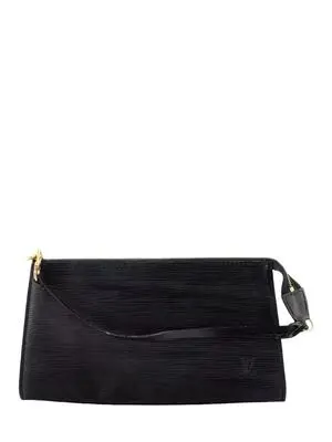 LOUIS VUITTON Pochette Accessoires Epi Leather Clutch - Black