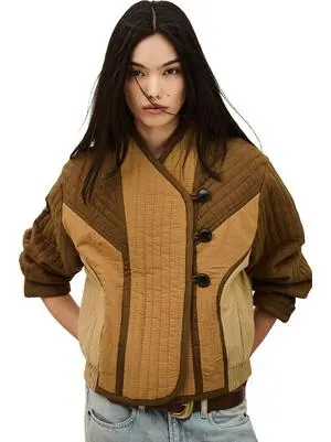 Ba&sh Cisca Asymmetric Pocket Jacket - Brown
