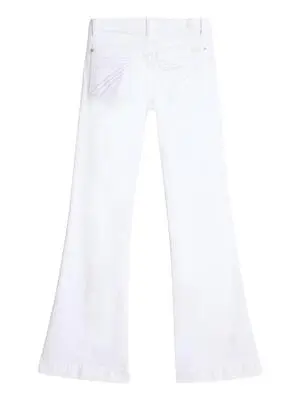 7 For All Mankind Tailorless Dojo Slim Illusion Flare Jeans - White