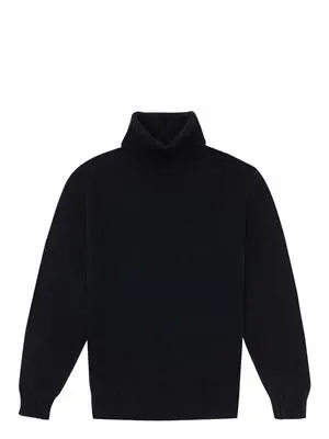 Palm Angels Curved Logo Turtleneck Sweater - Black