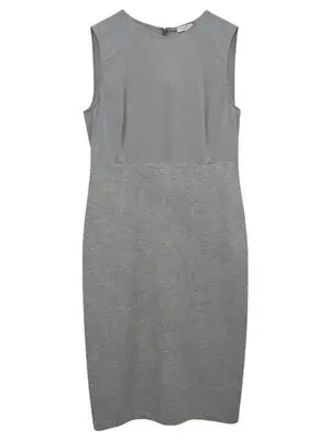Brunello Cucinelli Two-tone Sleeveless Midi Dress - Grey