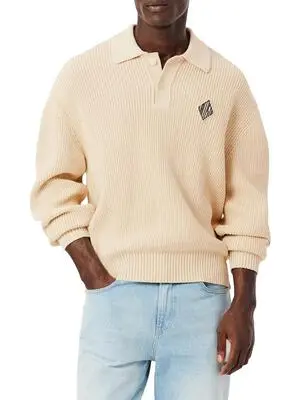 Lacoste Relaxed Fit Polo Sweater - Powder