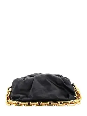 Bottega Veneta The Chain Pouch Leather Shoulder Bag - Black