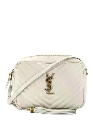 Saint Laurent Lou Camera Bag Matelasse Chevron Leather - Neutrals
