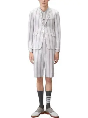 Thom Browne Striped Shorts Grey