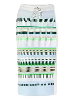 MARCCAIN Drawstring Striped Skirt