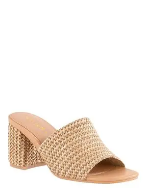 Seychelles Adapt Block Heel Sandal - Natural Mix Raffia