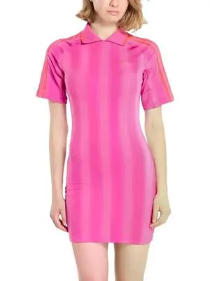 Adidas Striped Footie Dress - Pink