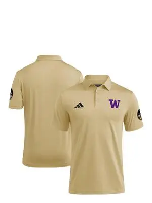 Adidas Washington Huskies Salute To Service Ultimate365 Solid Polo - Tan
