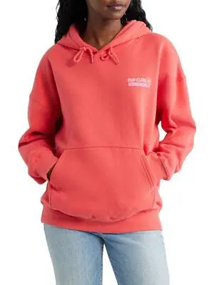 Rip Curl Relaxed-fit Heritage Hoodie - Deep Red