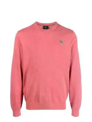Paul Smith Logo-embroidered Cotton Sweatshirt - Pink