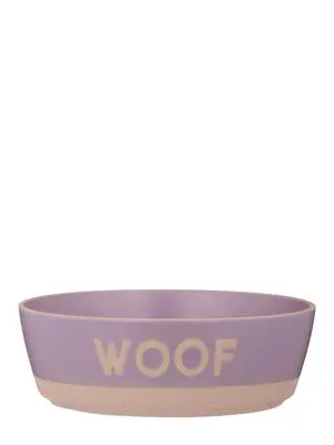 MASON CASH Woof Dog Bowl By - Purple