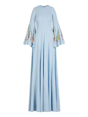 Oscar De La Renta Foxglove Embroidered Caftan - One-color