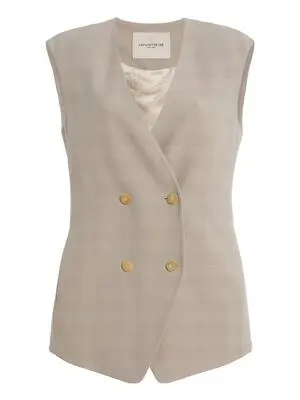 LAFAYETTE 148 NEW YORK Collarless Double-Breasted Vest