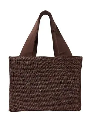 THE ROW Loretta Raffia Tote - Brown
