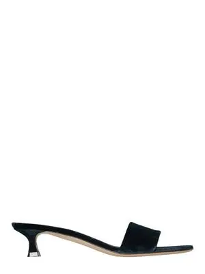 THE ROW Combo Slide Two Velvet Sandals - Black
