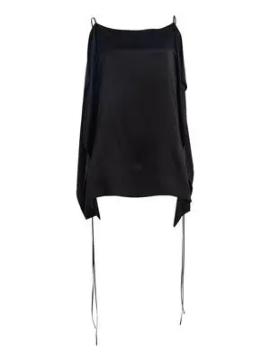 THE ROW Koray Silk Satin Top - Black