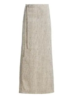 THE ROW Blum Linen-silk Skirt - Black/white