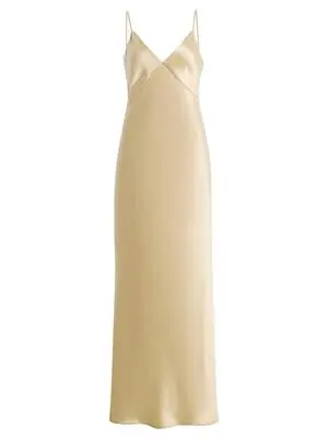 THE ROW Barika Silk-satin Dress - Yellow