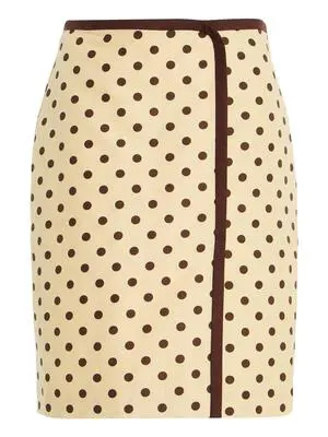 Posse Bowie Polka-dot Midi Skirt - Yellow
