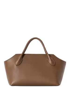 THE ROW Terrasse Bauletto Leather Bag - Neutral