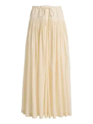 THE ROW Berenice Cotton Cheesecloth Pants Ivory