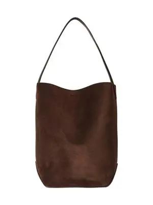 THE ROW Medium N/s Park Edge Suede Tote Bag - Brown