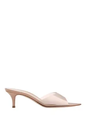 GIANVITO ROSSI Elle Plexi Mules Neutral