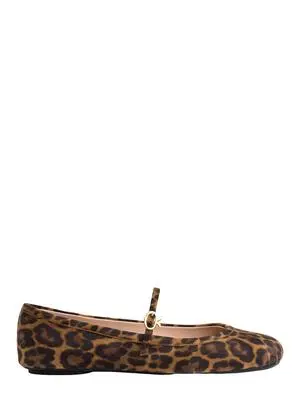 GIANVITO ROSSI Carla Leather Ballet Flats - Print