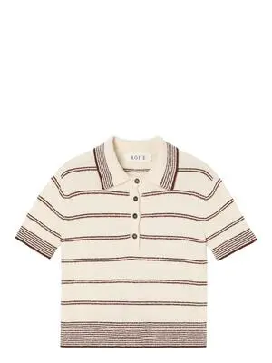 RÓHE Cotton-blend Terry Cloth Polo Shirt - Stripe