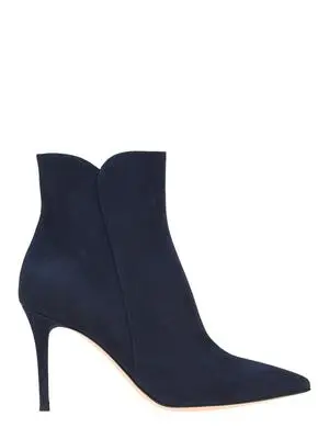 GIANVITO ROSSI Levy Leather Ankle Boots Blue