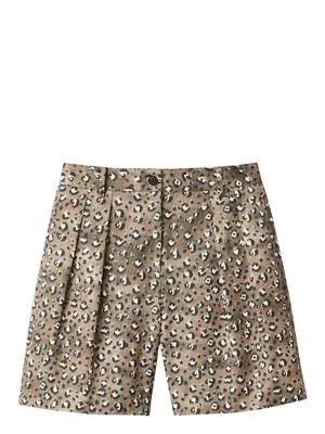 Lafayette 148 New York Park Wide Leg Shorts - Brown