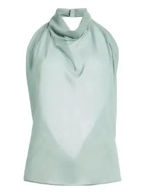 SLOAN Georgette Halter Neck Top - Blue