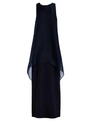 Lafayette 148 New York Sleeveless Tie Back Gown - Navy
