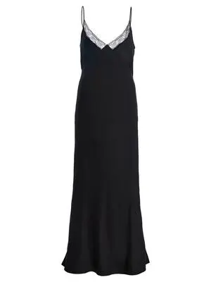 THE ROW Barina Silk Twill Maxi Dress - Black