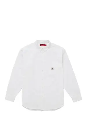 Supreme Loose Fit Flannel Oxford Shirt - White