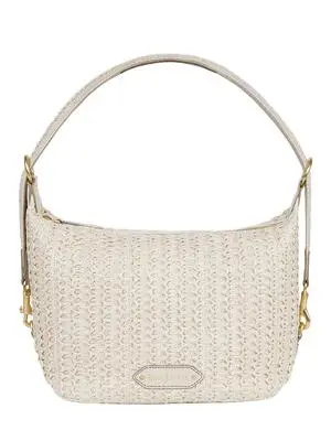 Eric Javits Woven Raffia Hobo Bag - Cream