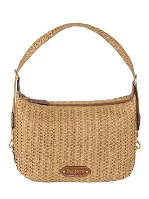 Eric Javits Woven Raffia Hobo Bag - Natural