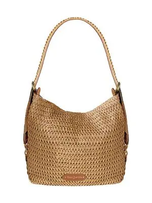 Eric Javits Kokomo Ii Woven Raffia Hobo Bag - Natural