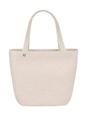 ERIC JAVITS Squishee Tote Ii – Originalpeanut, Man-made Raffia Material, Top Zip Closure, Interior Pockets