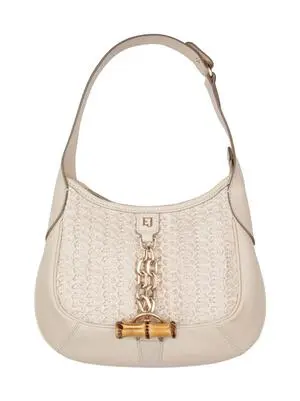 Eric Javits Lil Isle Raffia Hobo Bag - Cream